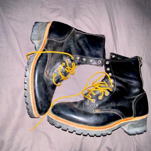Shoes | Matterhorn Mens Black Leather Boots Gorilla Shoe | Poshmark